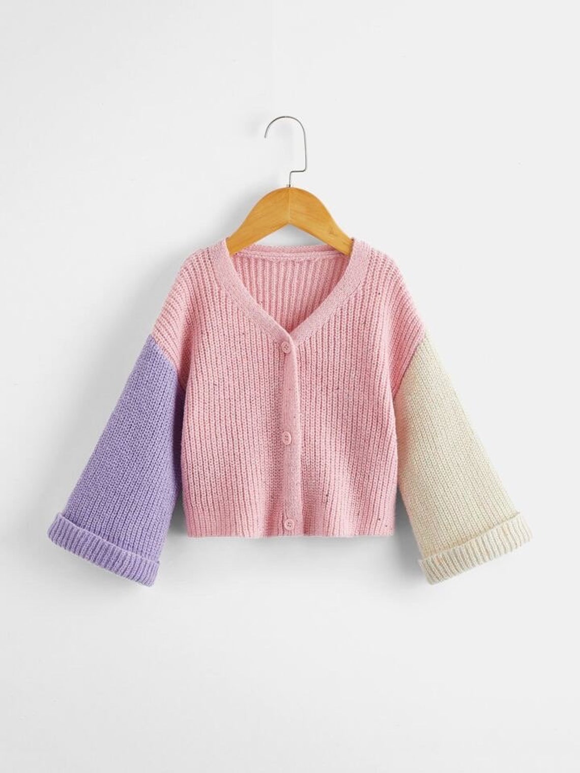 Little Girls’ Colorblock Cardigan Sweater - Etsy