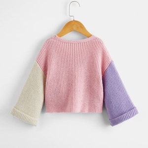 Little Girls’ Colorblock Cardigan Sweater - Etsy