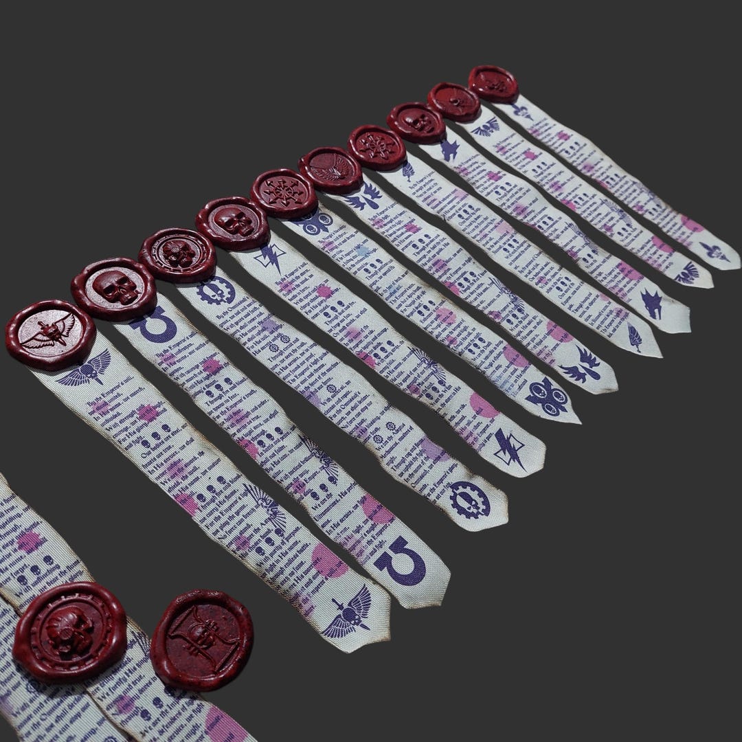 Grimdark Premium Purity Seals | 3D Printed Warhammer 40K Inspired Cosplay & Armor Accessories L ...