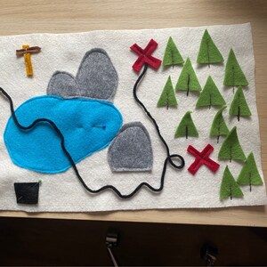 Play-pretend Pirate Map. Treasure Map. Handmade. Rolls Up! Imaginative ...
