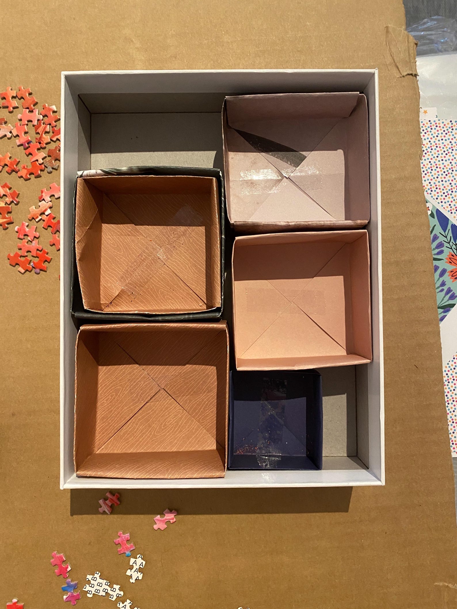Paper Boxes, Puzzle Organization, Puzzle Bakjes, Small Paper Boxes ...