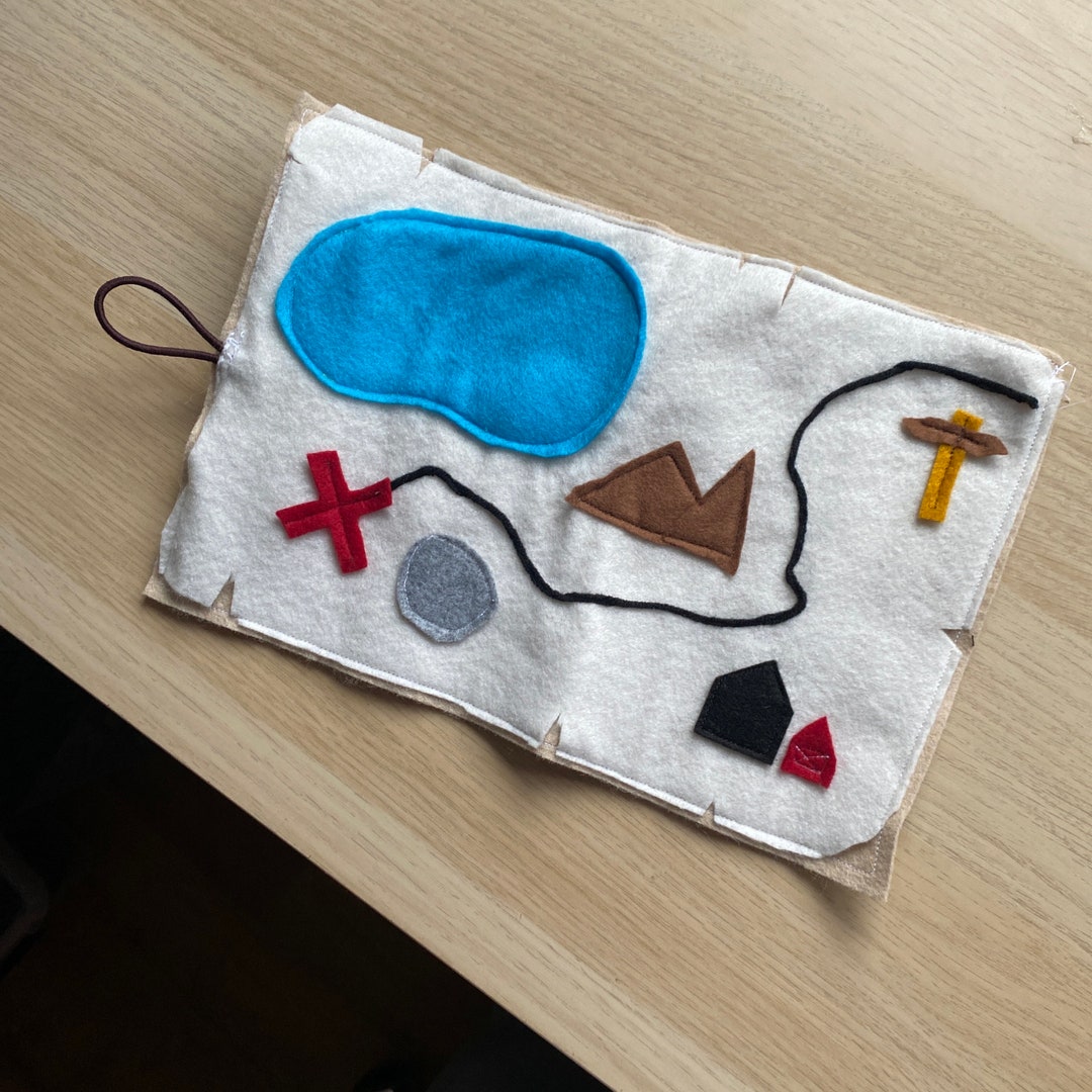 Play-pretend Pirate Map. Treasure Map. Handmade. Rolls Up! Imaginative ...