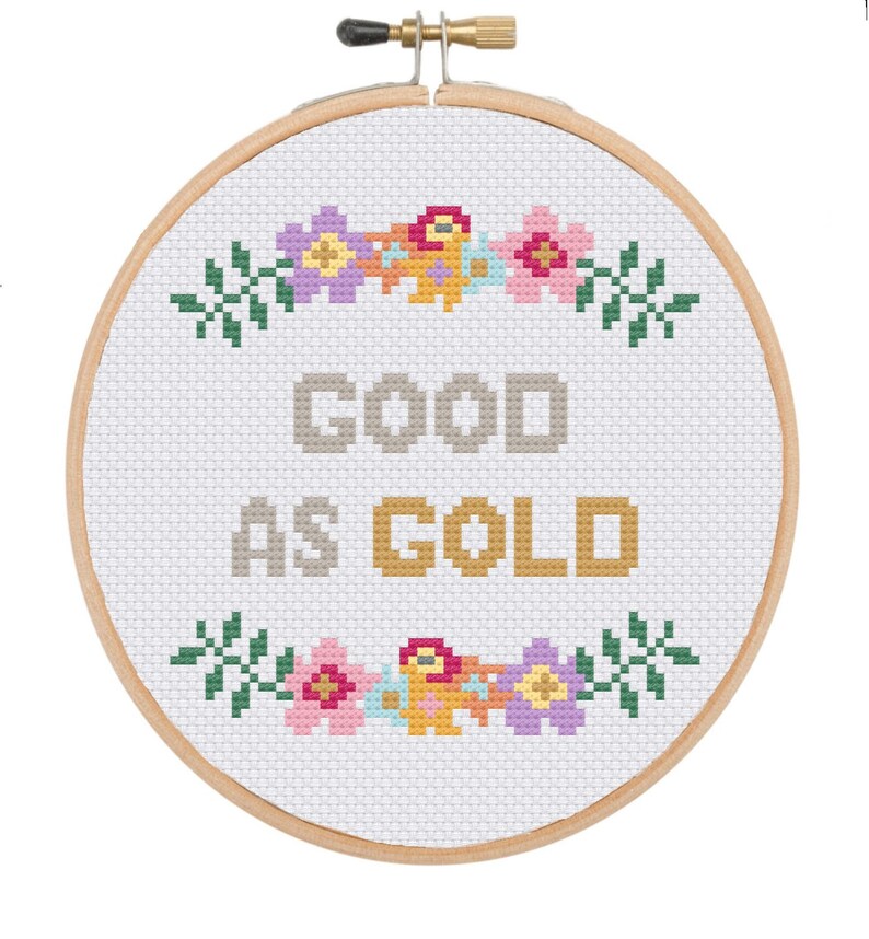 Good as Gold Cross Stitch Pattern Digital Download - Etsy