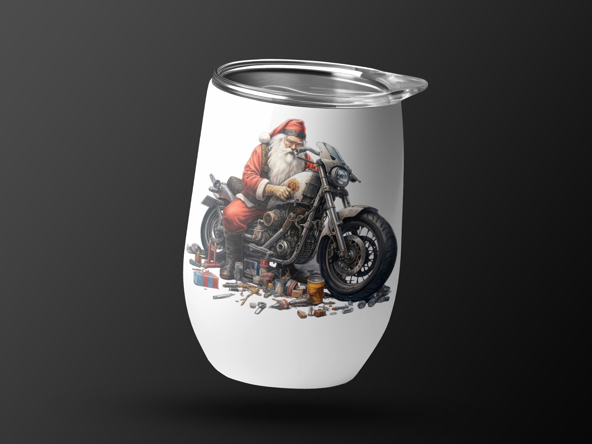 Santa Harley, SVG PNG EPS, Vector Graphics, Christmas Gift for Biker ...