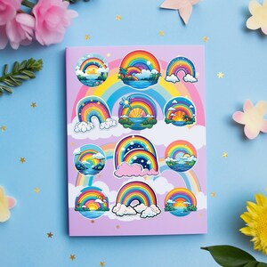 Kids Rainbow Printable Stickers & Wall Decals - School Art Prints ...
