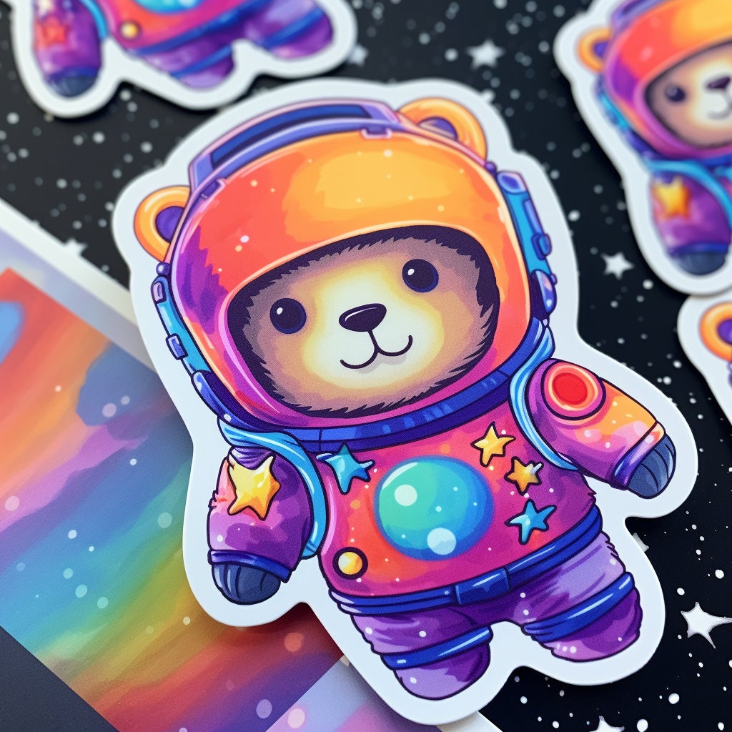 Space Theme Kids Crafts - Printable Stickers, Digital Clipart, and Wall ...