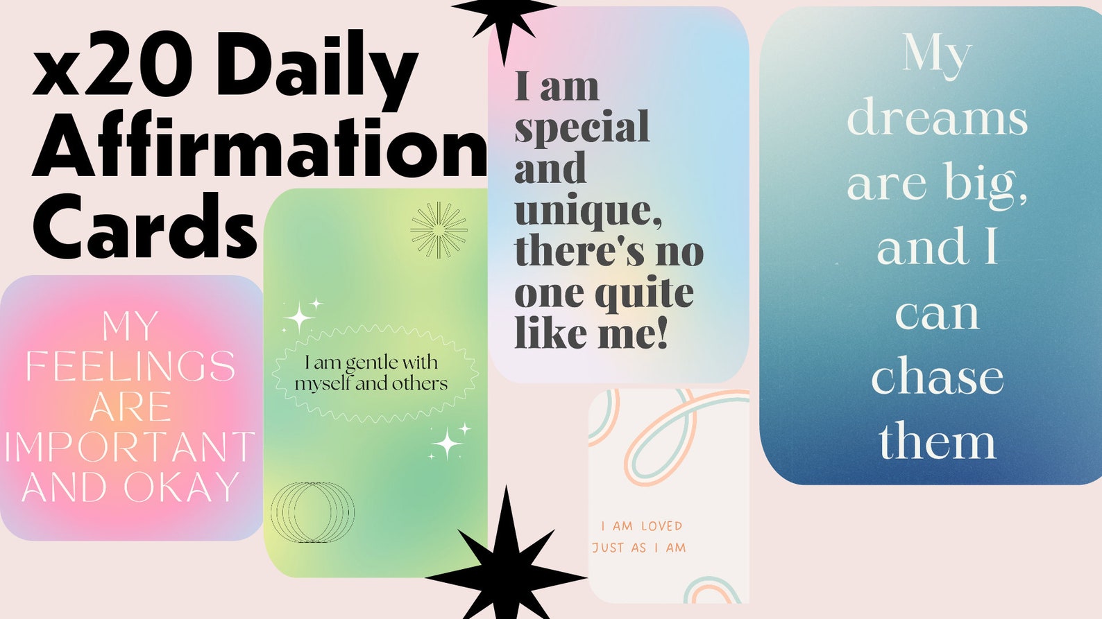 Kids Digital Affirmation Cards, Kids Affirmation Deck, Kids Daily Affirmation, Kids Mental ...