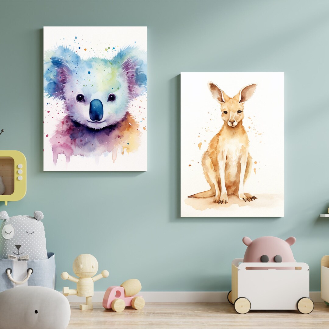 Australian Animal Printable Art, Koala Nursery Printable, Watercolour ...