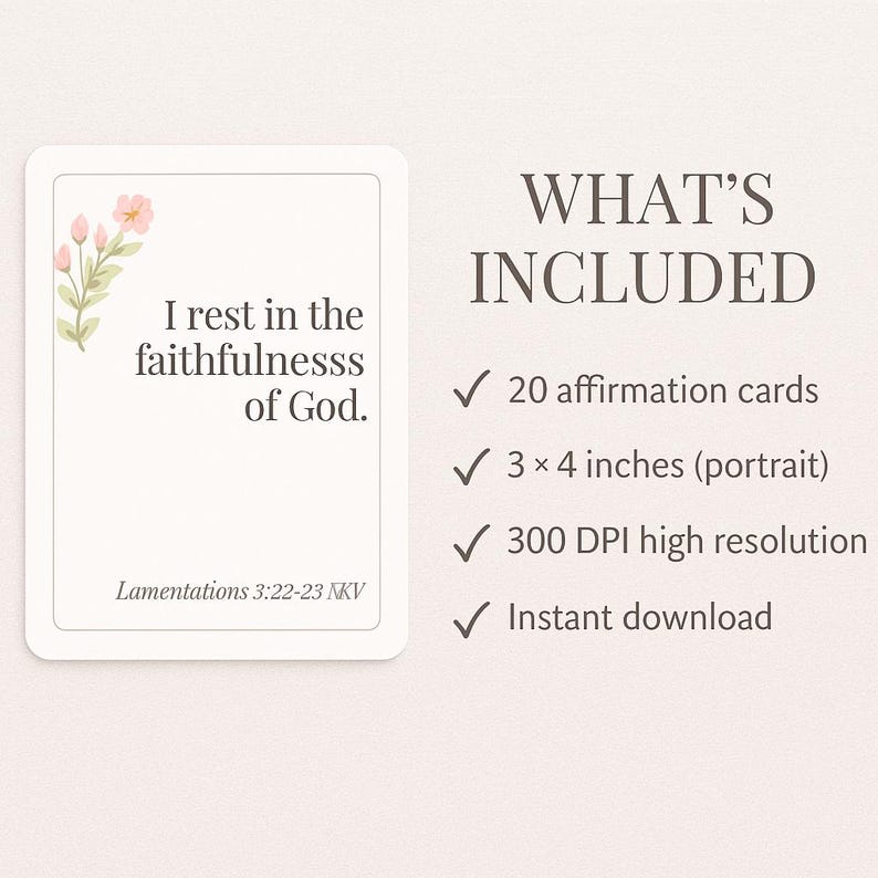 Christian Faith Affirmation Cards | Printable Encouragement Cards ...