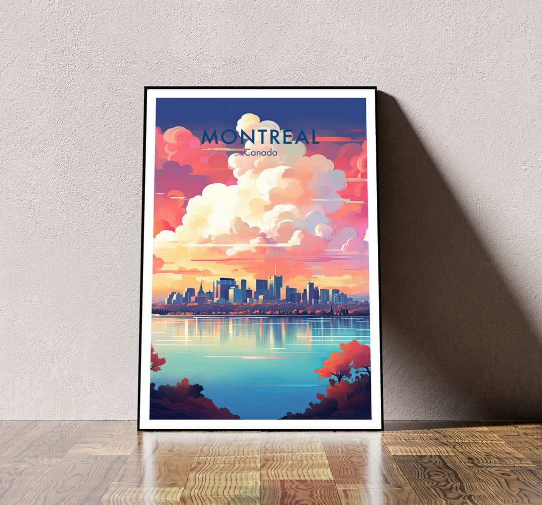 Montreal Travel Poster Montreal Print Canada Poster - Etsy