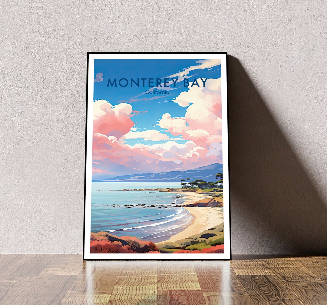 Monterey Bay Travel Poster Monterey Bay Print California - Etsy