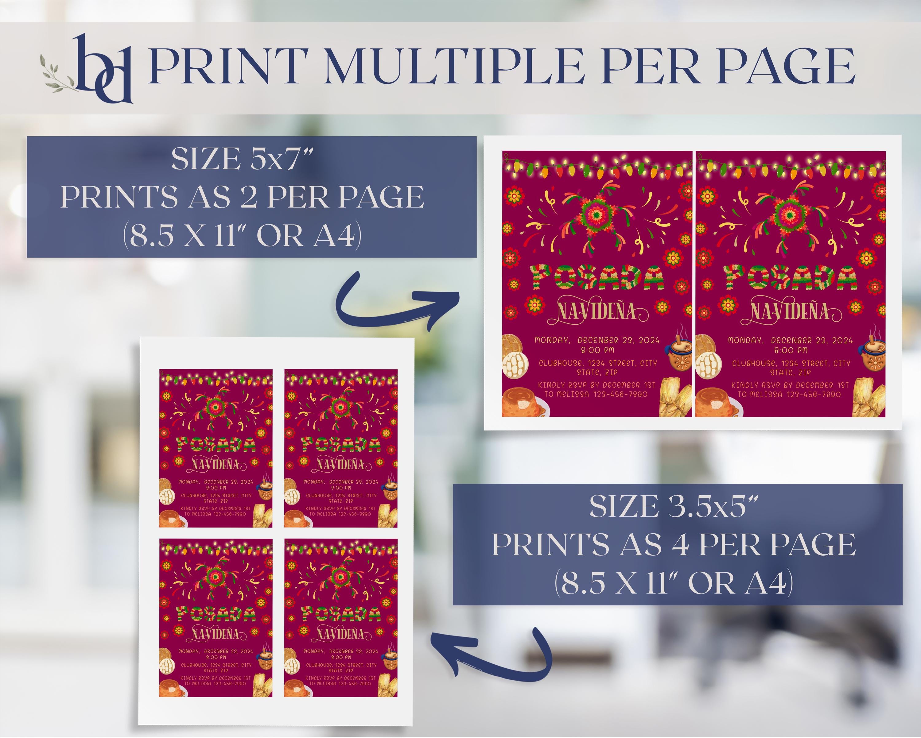 Posada Navideña Invitation Template, Editable & Printable Mexican ...