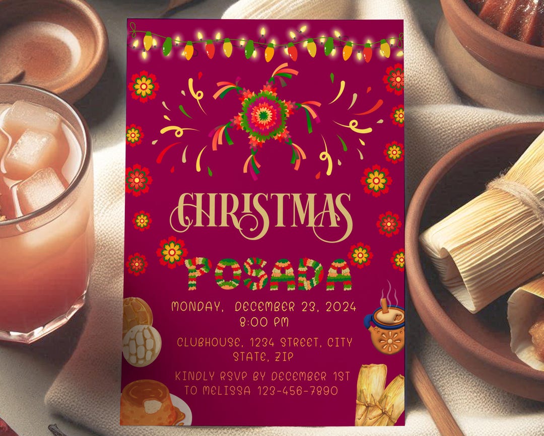 Christmas Posada Invitation Template, Editable & Printable Mexican ...