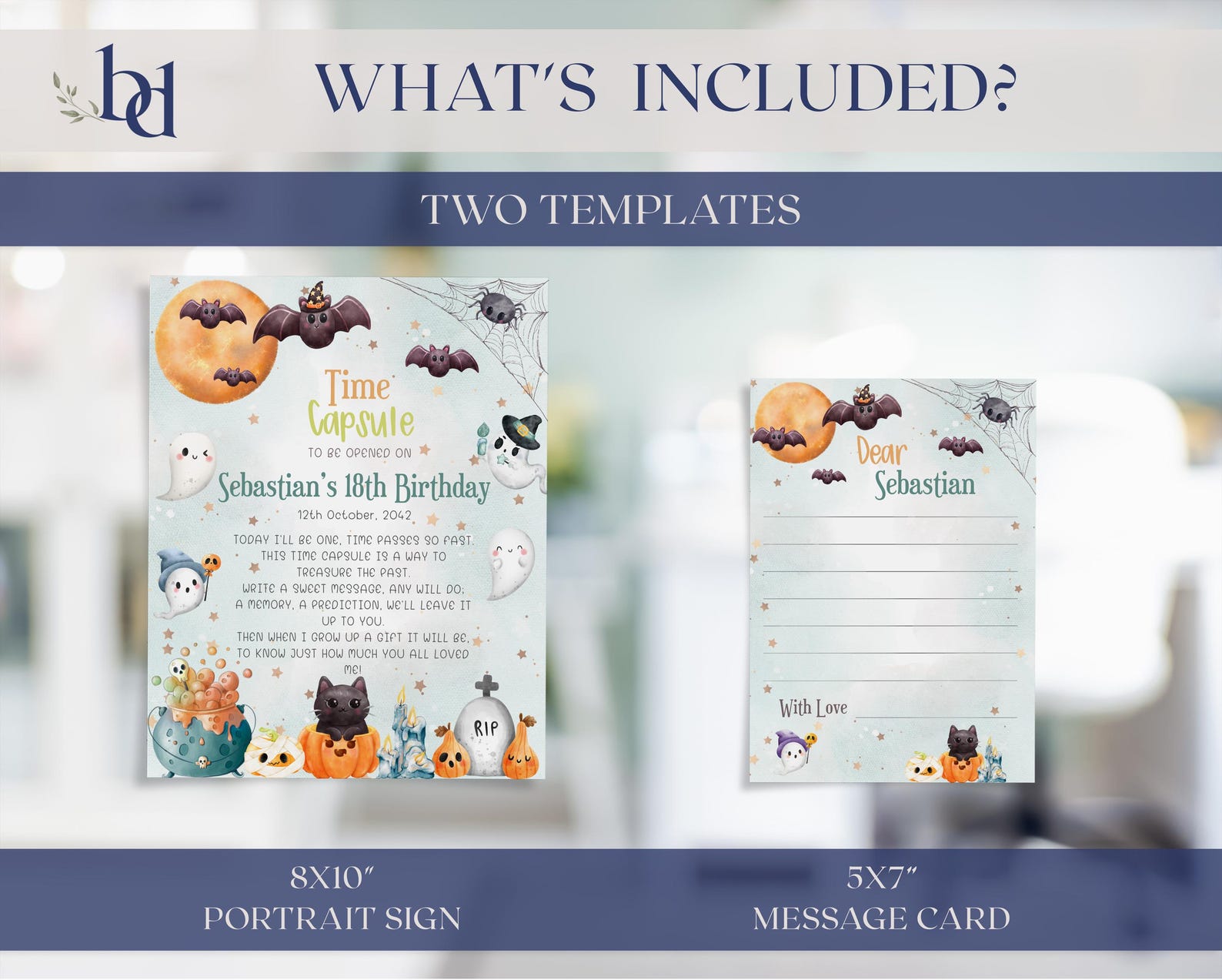 Hey Boo 1st Birthday Boy Time Capsule Template, Baby First Halloween ...