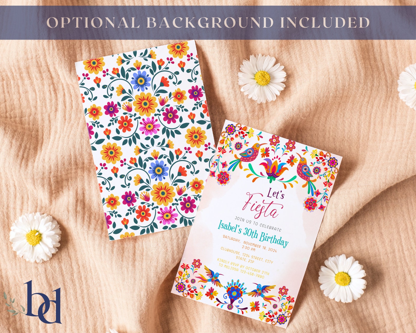 Mexican Otomi 30th Birthday Invitation Template, Personalized Birthday ...