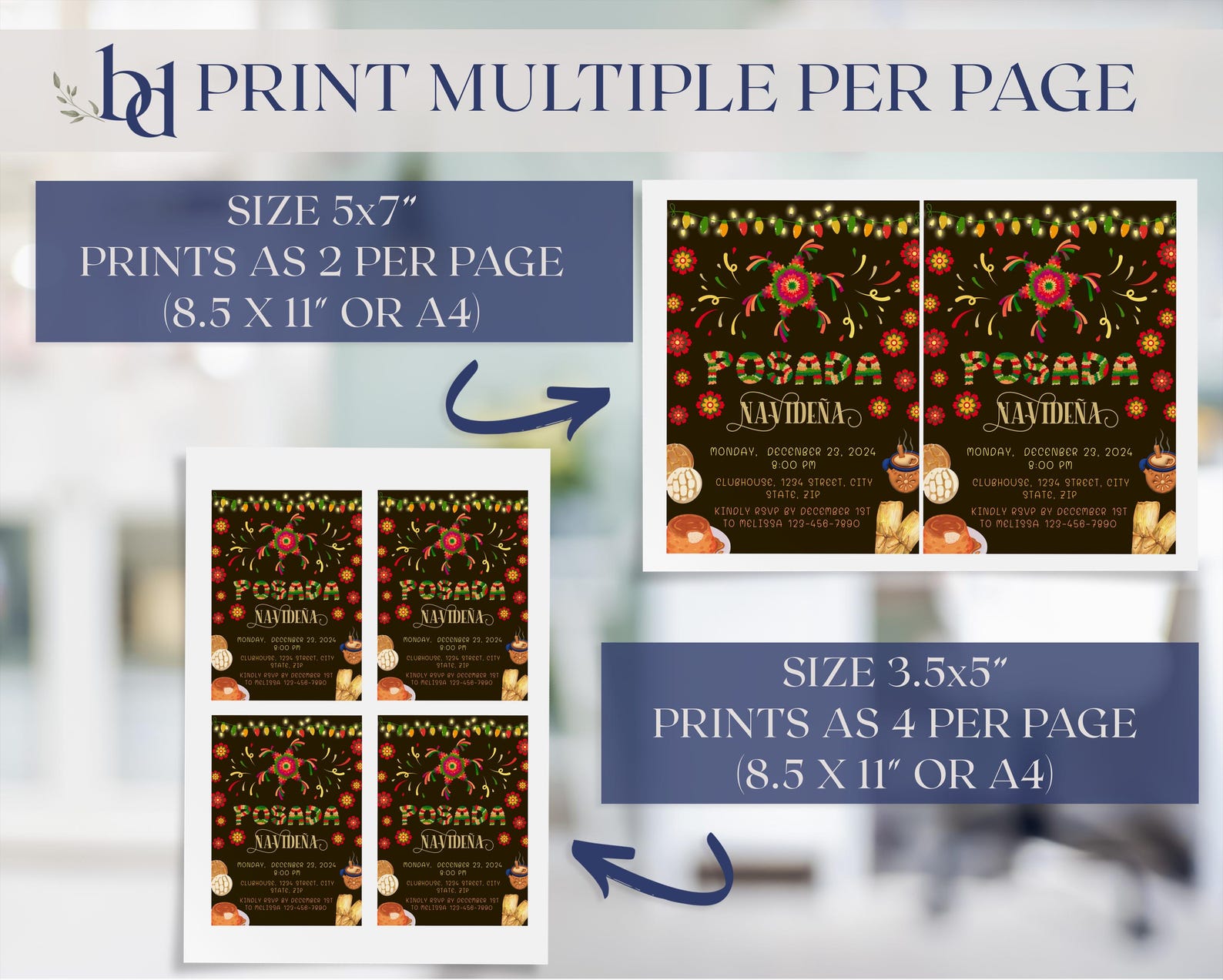Posada Navideña Invitation Template, Editable & Printable Mexican ...