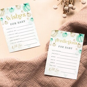 Little Pumpkin Baby Shower Advice Template, Printable & Editable Autumn ...
