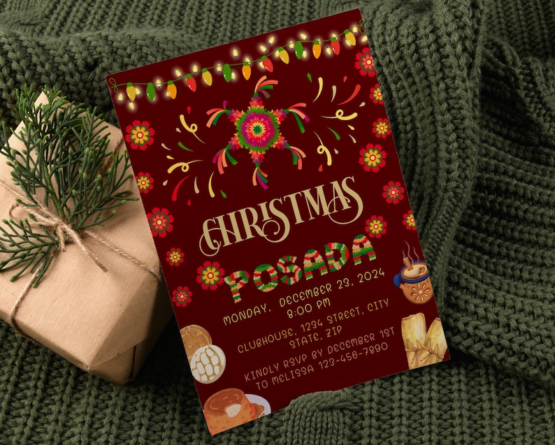Christmas Posada Invitation Template, Editable & Printable Mexican ...