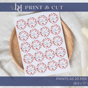 Strawberry Cupcake Toppers Template, Berry 1st Birthday Cupcake Toppers ...