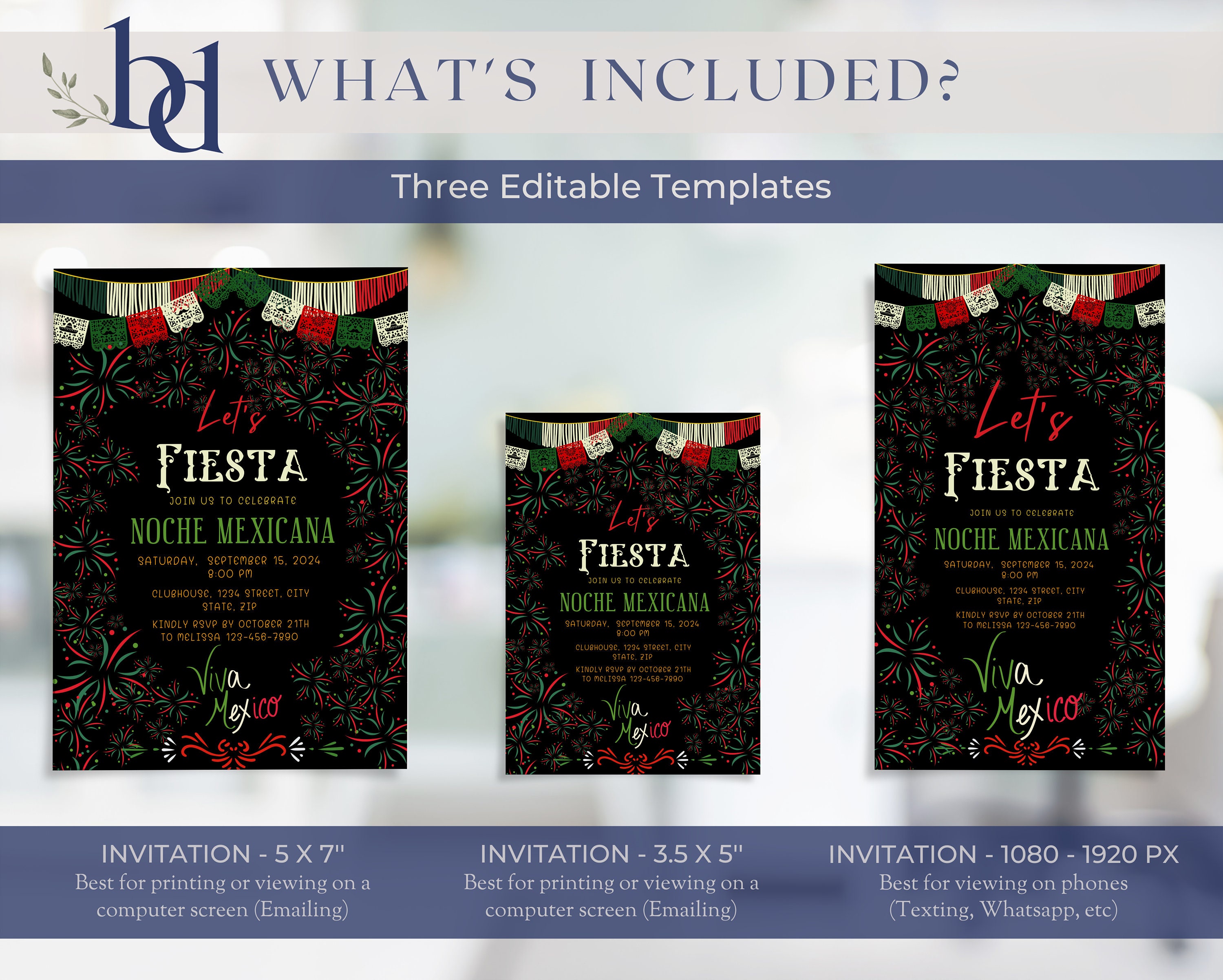 Mexican Fiesta Invitation Template, Editable Mexican National Holiday ...