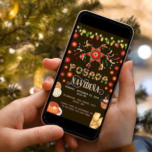 Posada Navideña Invitation Template, Editable & Printable Mexican ...