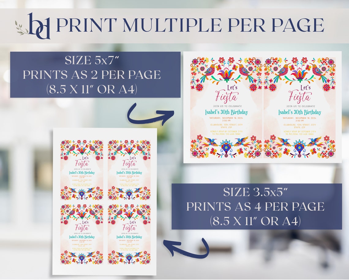 Mexican Otomi Fiesta 30th Birthday Invitation, Editable Template ...