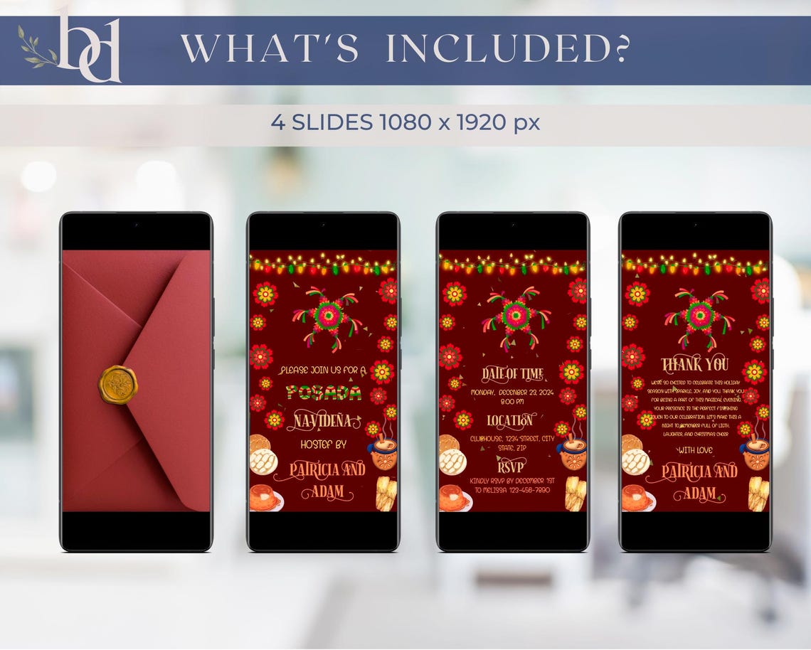 Posada Navideña Video Invitation, Custom Mexican Family Christmas ...