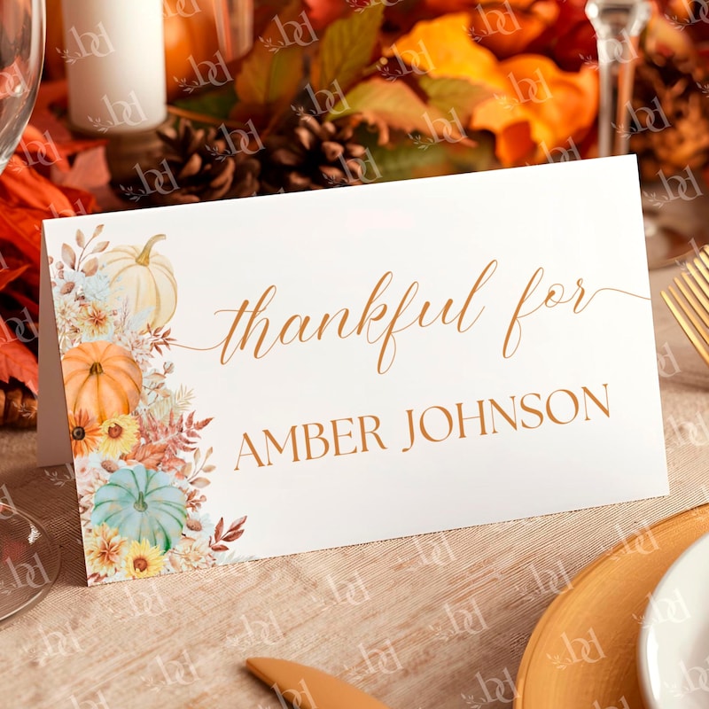 Thanksgiving Place Cards - Etsy