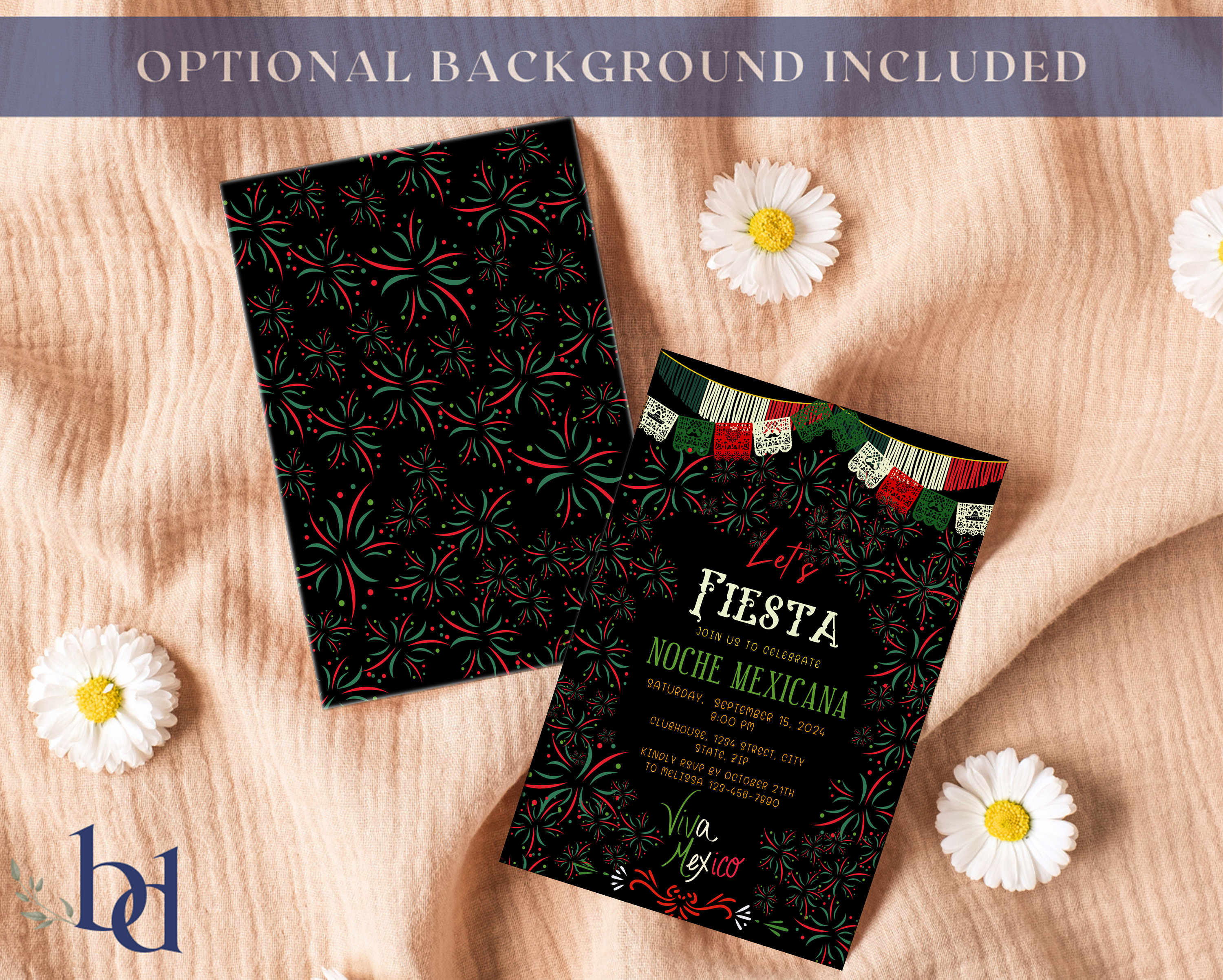 Mexican Fiesta Invitation Template, Editable Mexican National Holiday ...