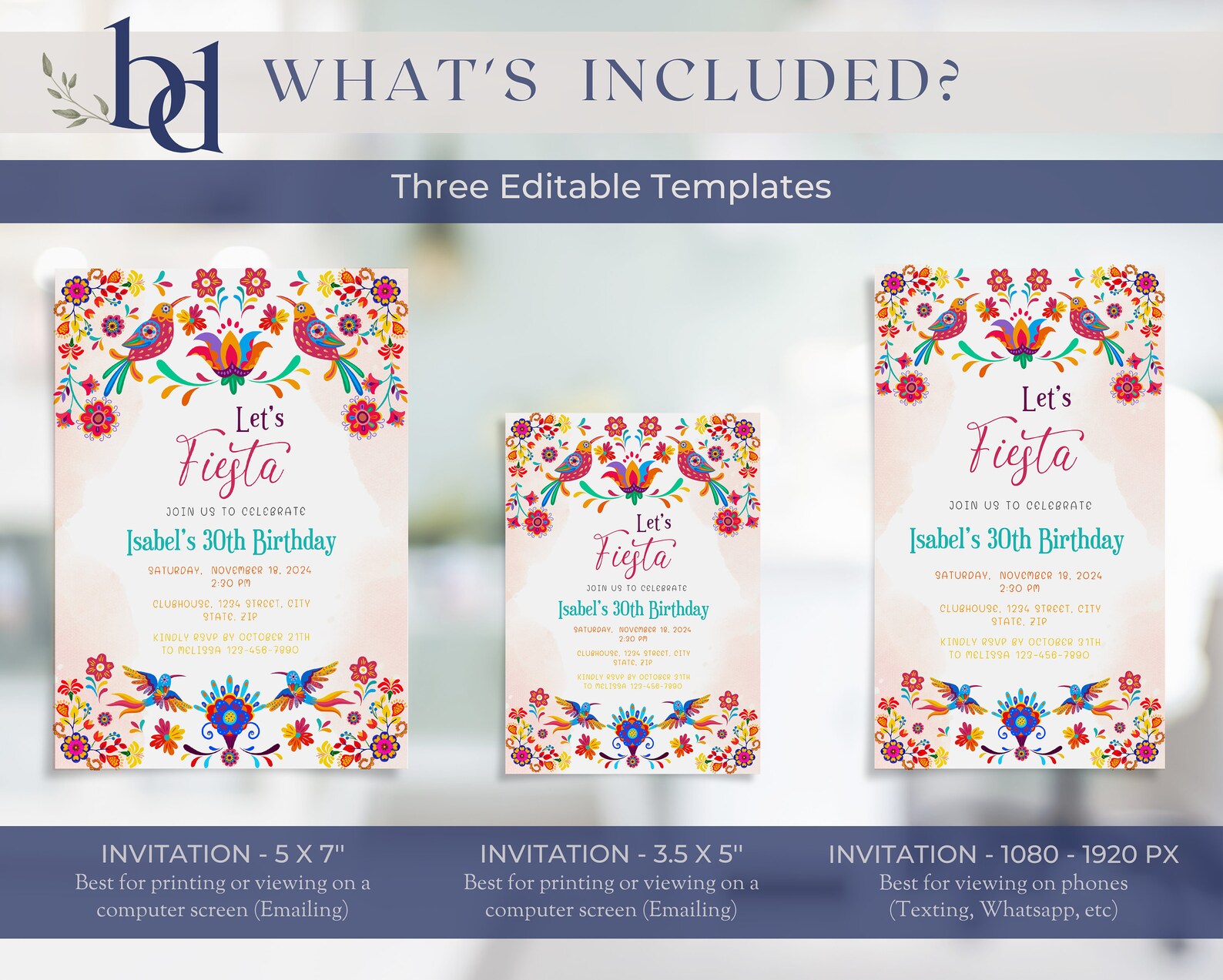 Mexican Otomi 30th Birthday Invitation Template, Personalized Birthday ...