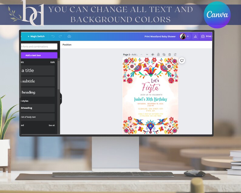 Mexican Otomi 30th Birthday Invitation Template, Personalized Birthday ...