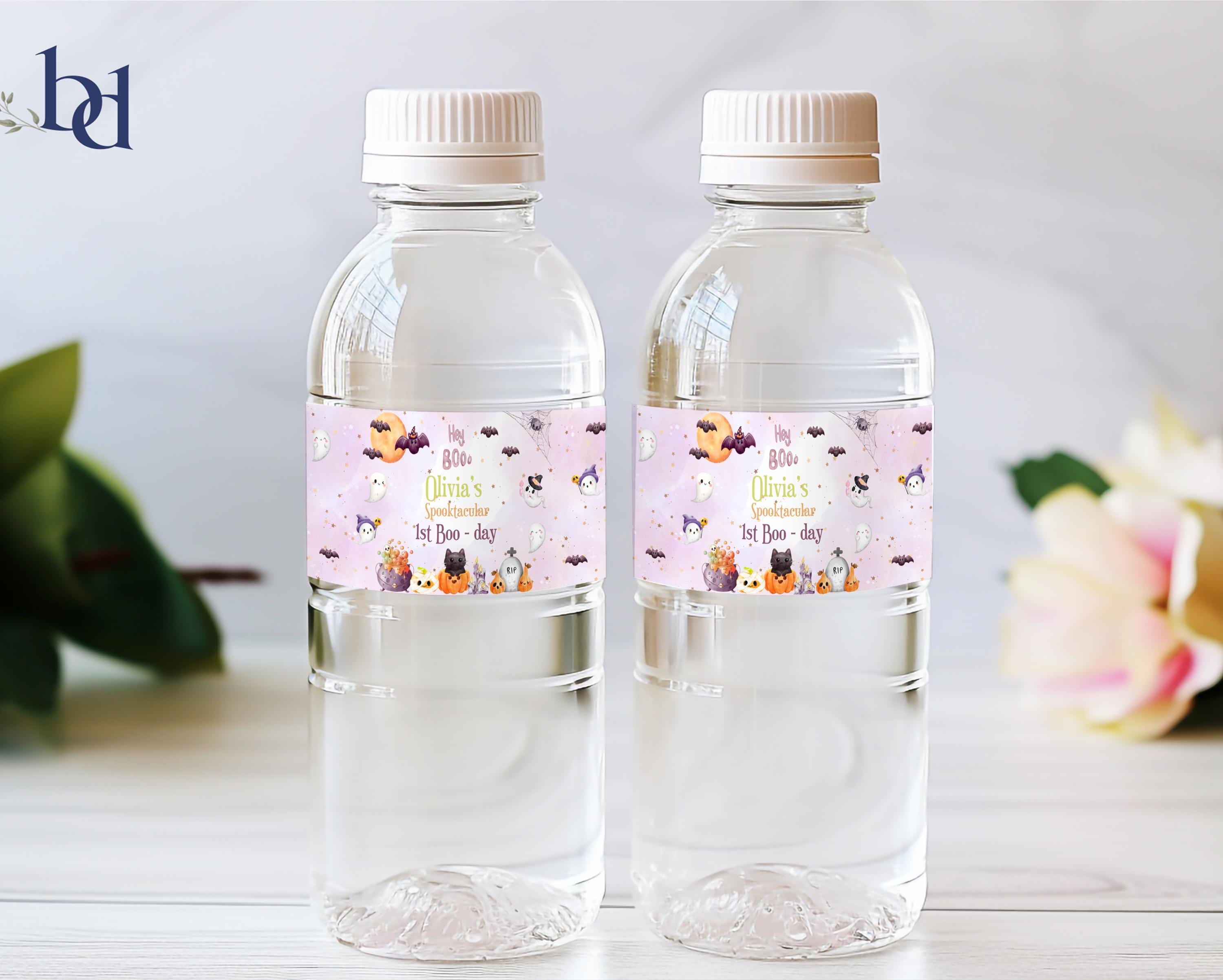 Hey Boo 1st Birthday Water Bottle Template, 1st Boo Day Birthday Water ...