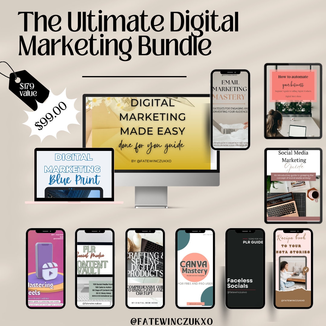 The Ultimate Digital Marketing Bundle, Done for You Digital Products ...