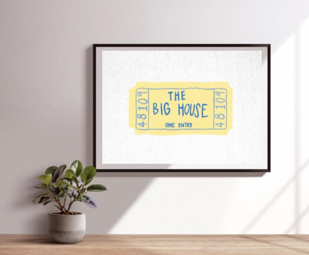 Michigan Football Ticket Art Print: the Big House (digital Download) - Etsy