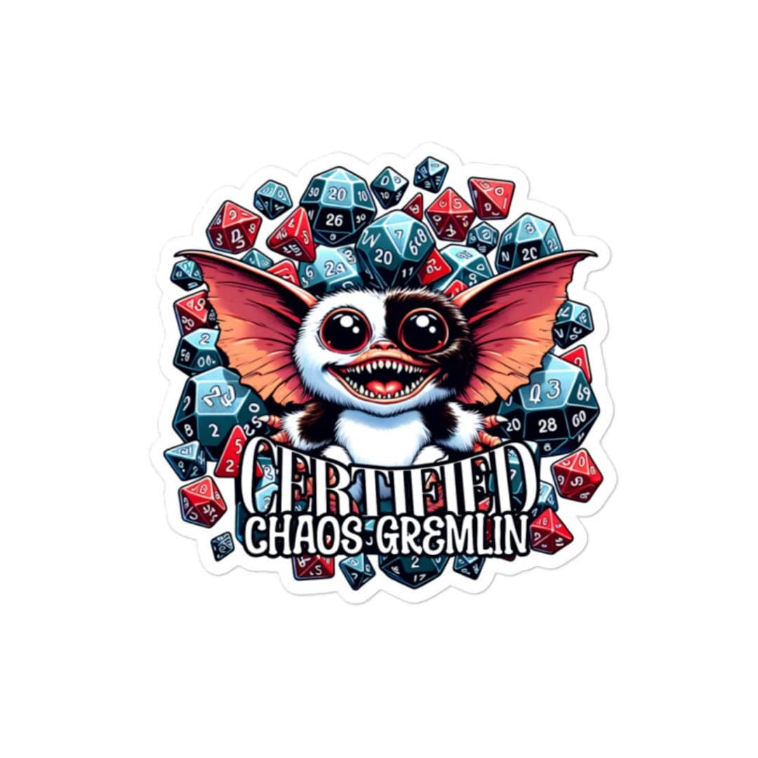 Certified Chaos Gremlin - DND Bubble-free Stickers - Etsy