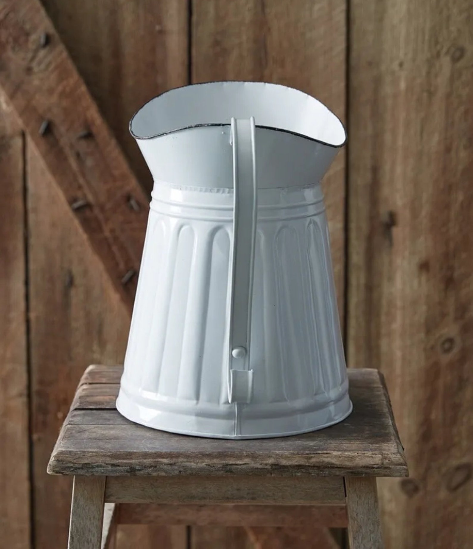 Metal 11.5 Decorative Ivory Milk Pitcher Tabletop Centerpiece Display ...