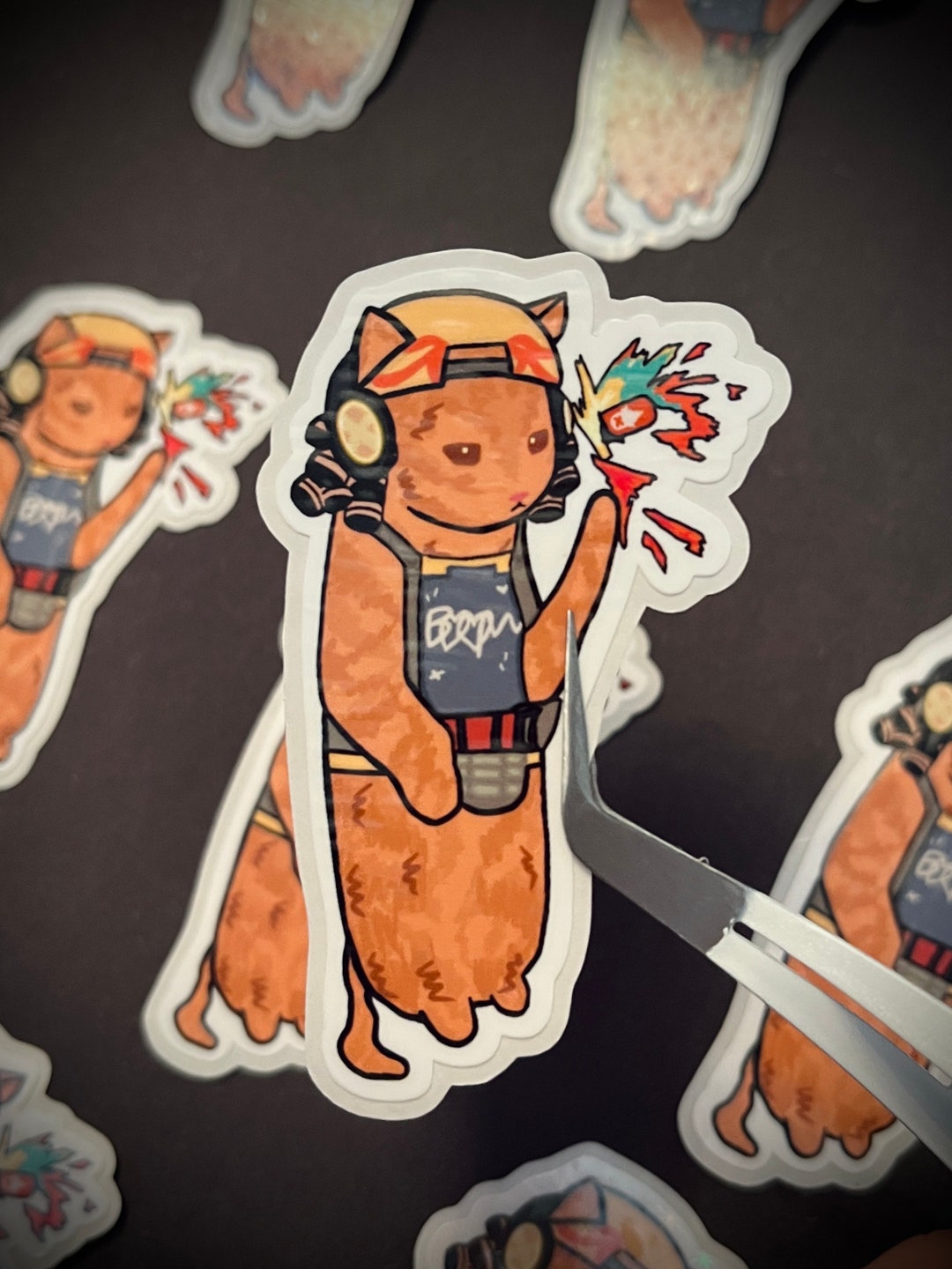 Raze Cat valorant Waterproof Cat Sticker - Etsy