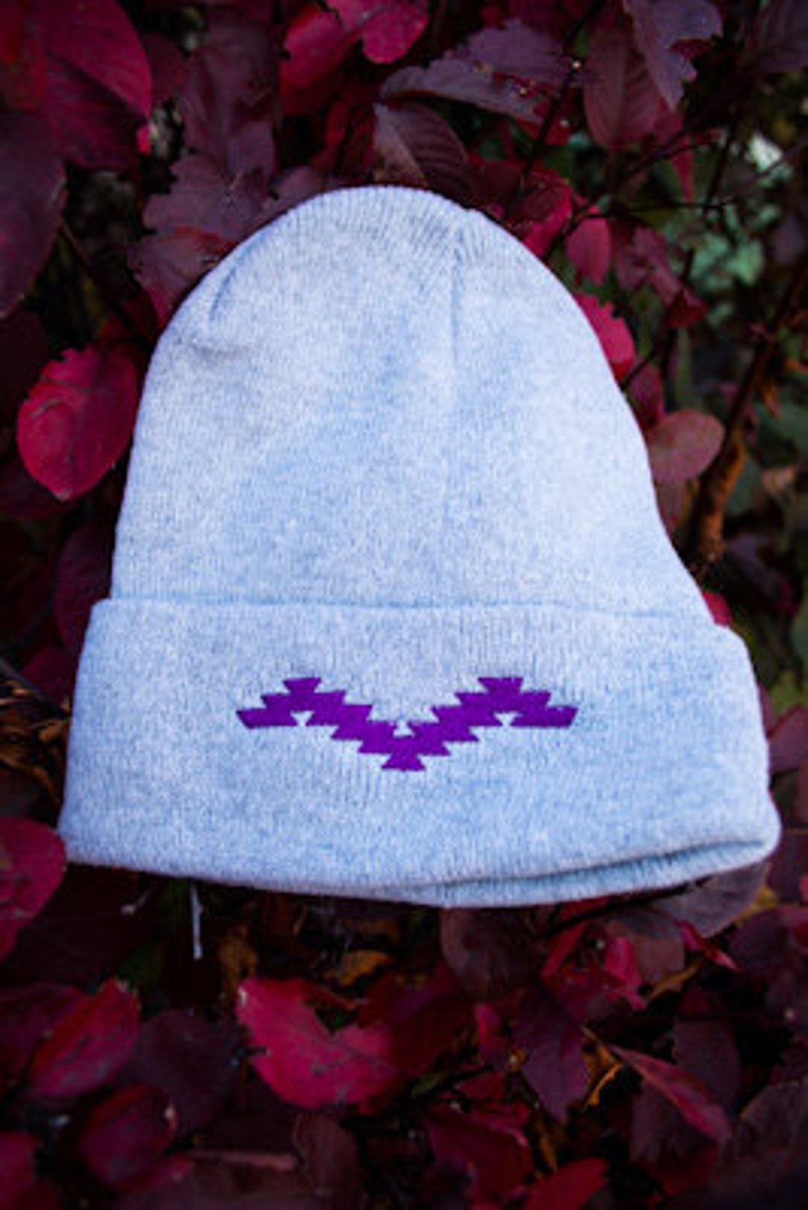 Embroidered Beanie, Embroidered Friendship Gift, Native American Design ...