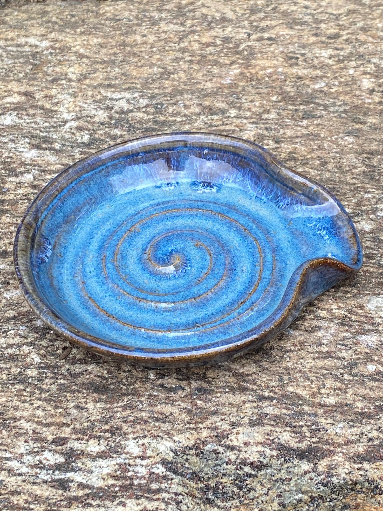 Handmade Pottery Spoon Rest, Ceramic Spoon Rest, Pottery Spoon Rest ...