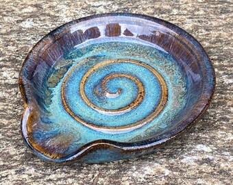 Handmade Pottery Spoon Rest, Ceramic Spoon Rest, Pottery Spoon Rest ...