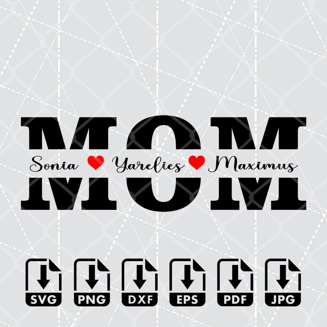 Digital Download Mum Monogram, Mom Monogram, Split Monogram Puzzle SVG ...