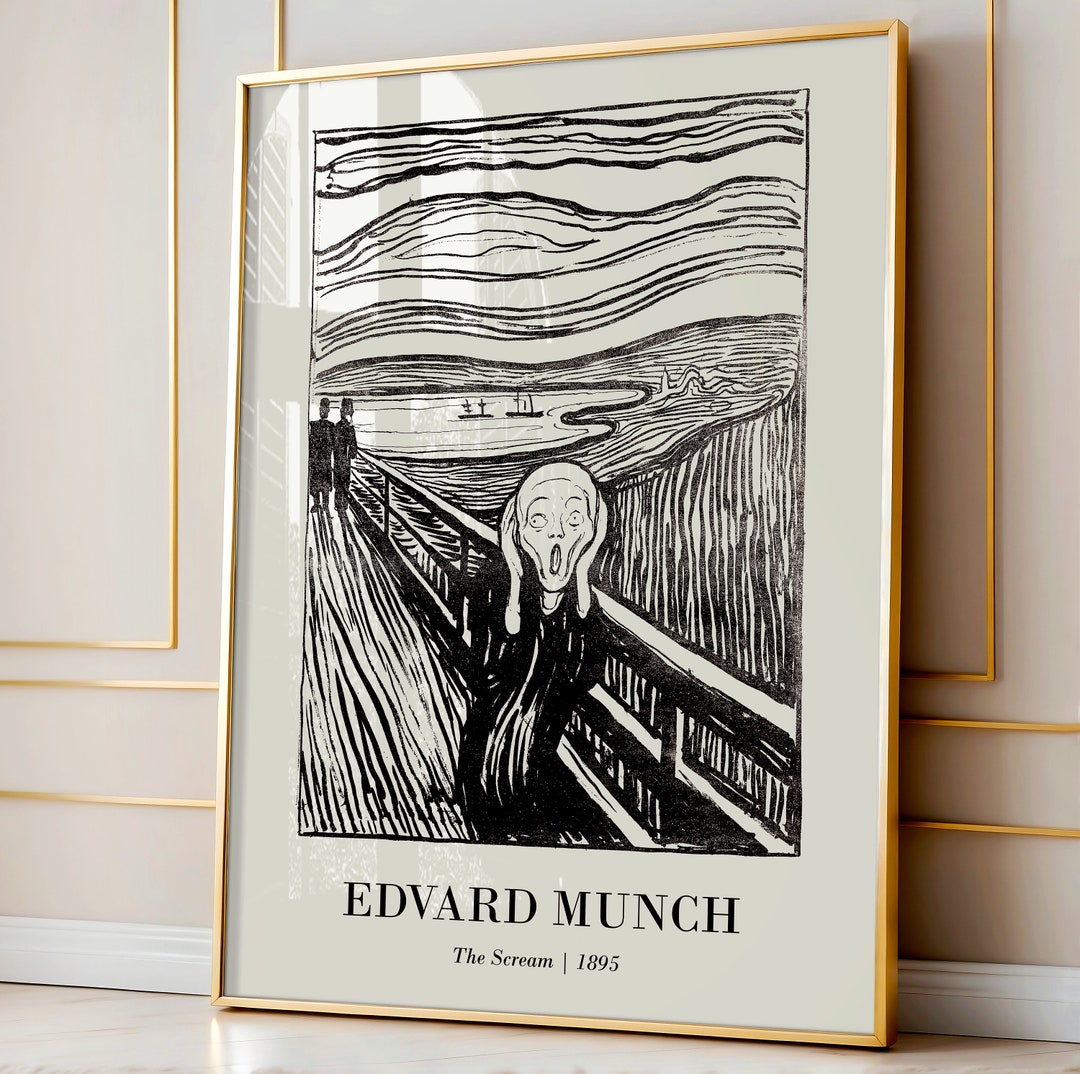 Edvard Munch Poster | Edvard Munch Wall Art | Vintage Scream Poster ...