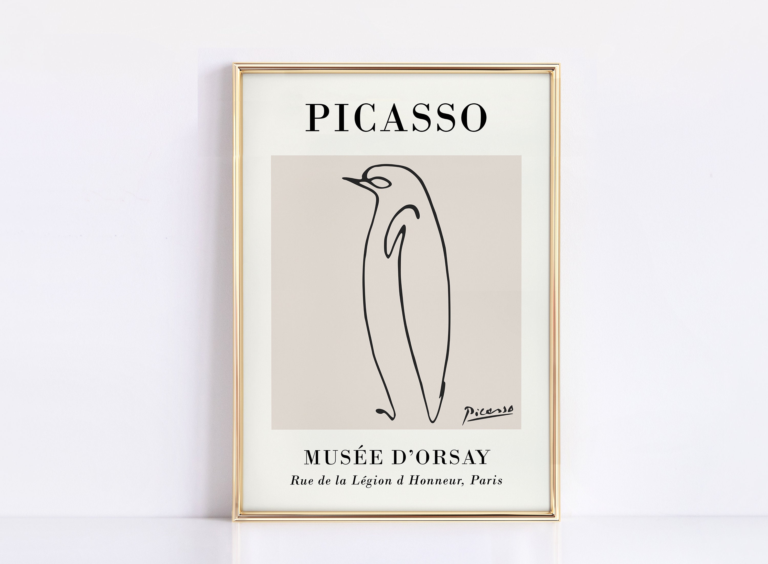 Pablo Picasso Poster Pablo Picasso Wall Art Neutral Home Decor Beige ...