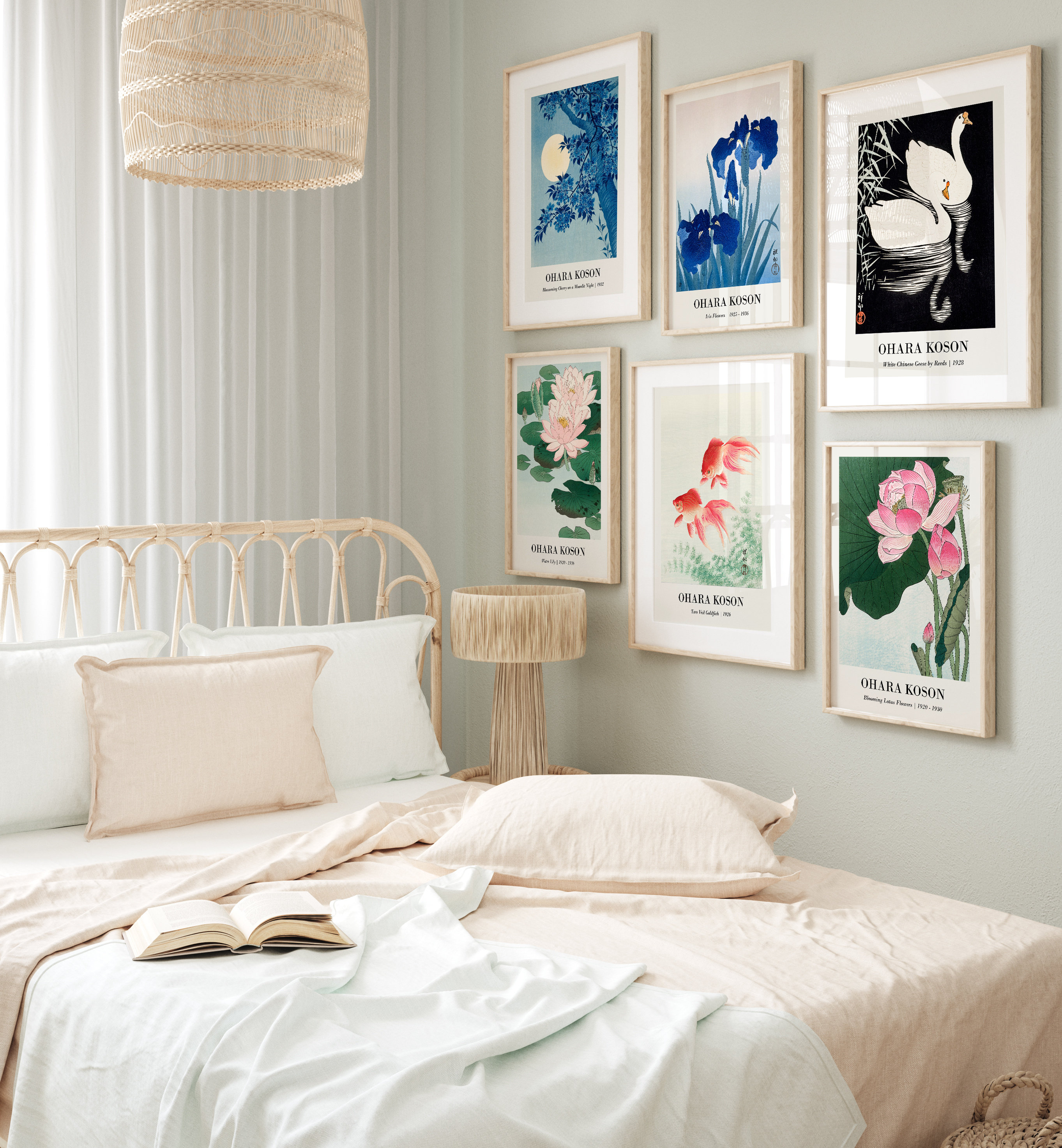 Ohara Koson Posters Set of 6 | Ohara Koson Wall Art | Vintage Japanese ...