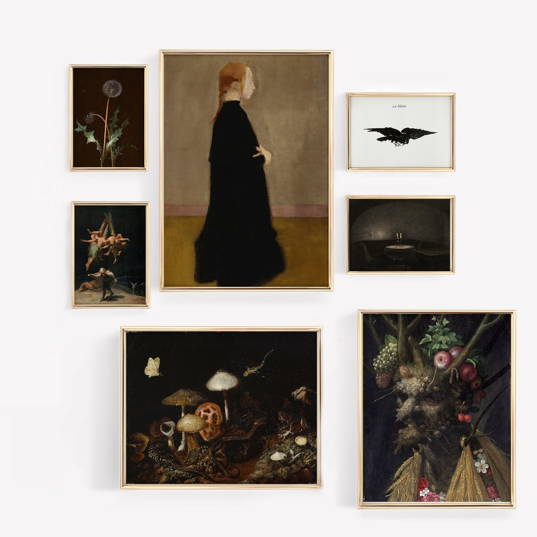 Vintage Witch Prints Set of 7 | Witchy Wall Art | Vintage Halloween ...