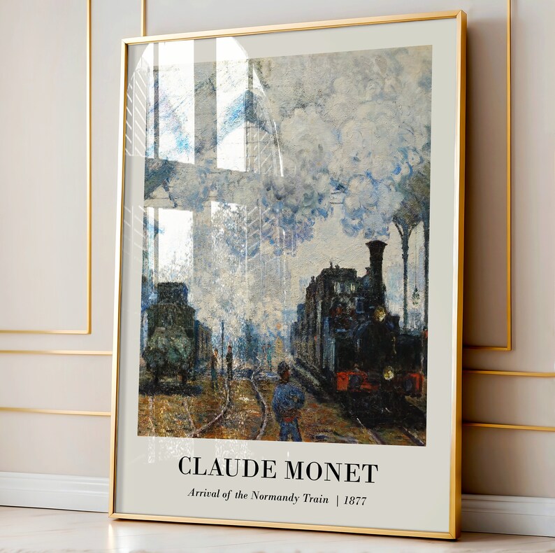Arrival of the Normandy Train C. 1877 | Monet Wall Art | Neutral Home ...