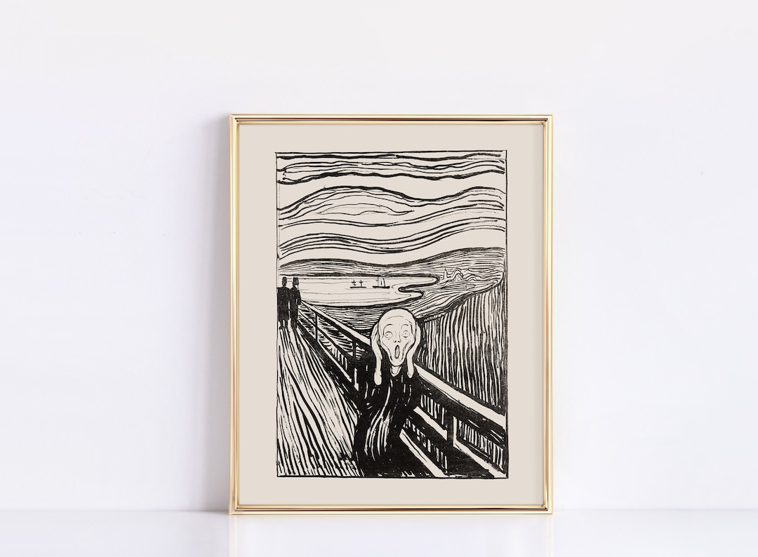 The Scream Lithograph C. 1895 | Edvard Munch Wall Art | Vintage ...