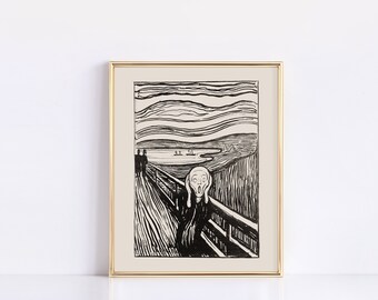Edvard Munch the Scream Surreal Art for Halloween Wall - Etsy
