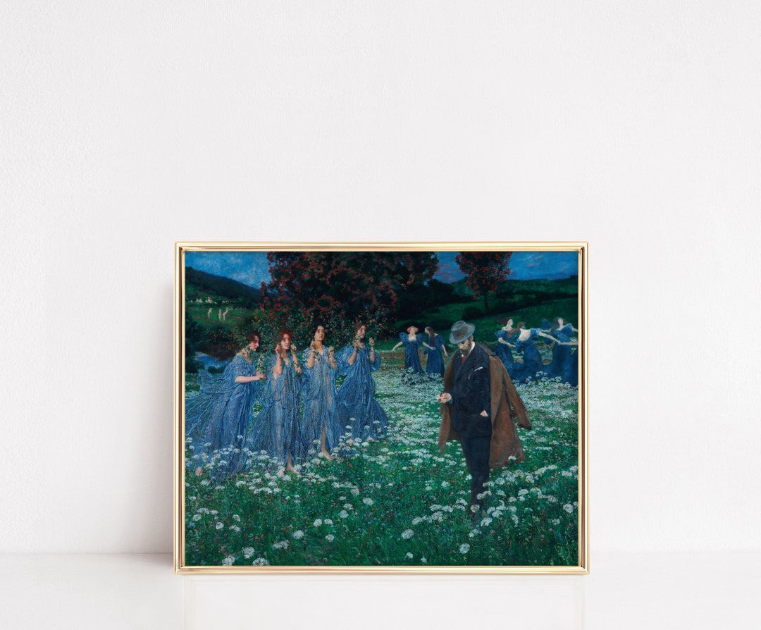 A World C. 1899 | Maximilian Lenz Wall Art | Vintage Blue Wall Art ...