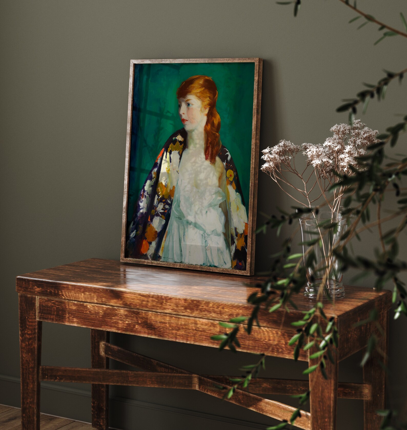 Edna C. 1915 Robert Henri Wall Art Famous Woman Paintings Red Head ...